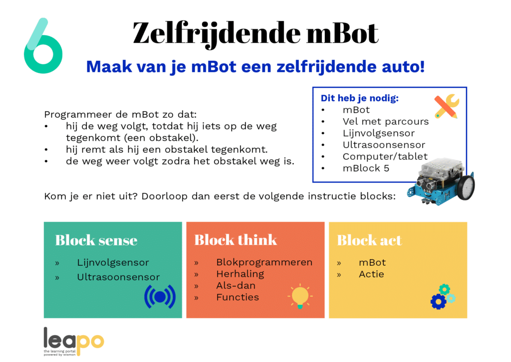 Zelfrijdende mBot - Leapo
